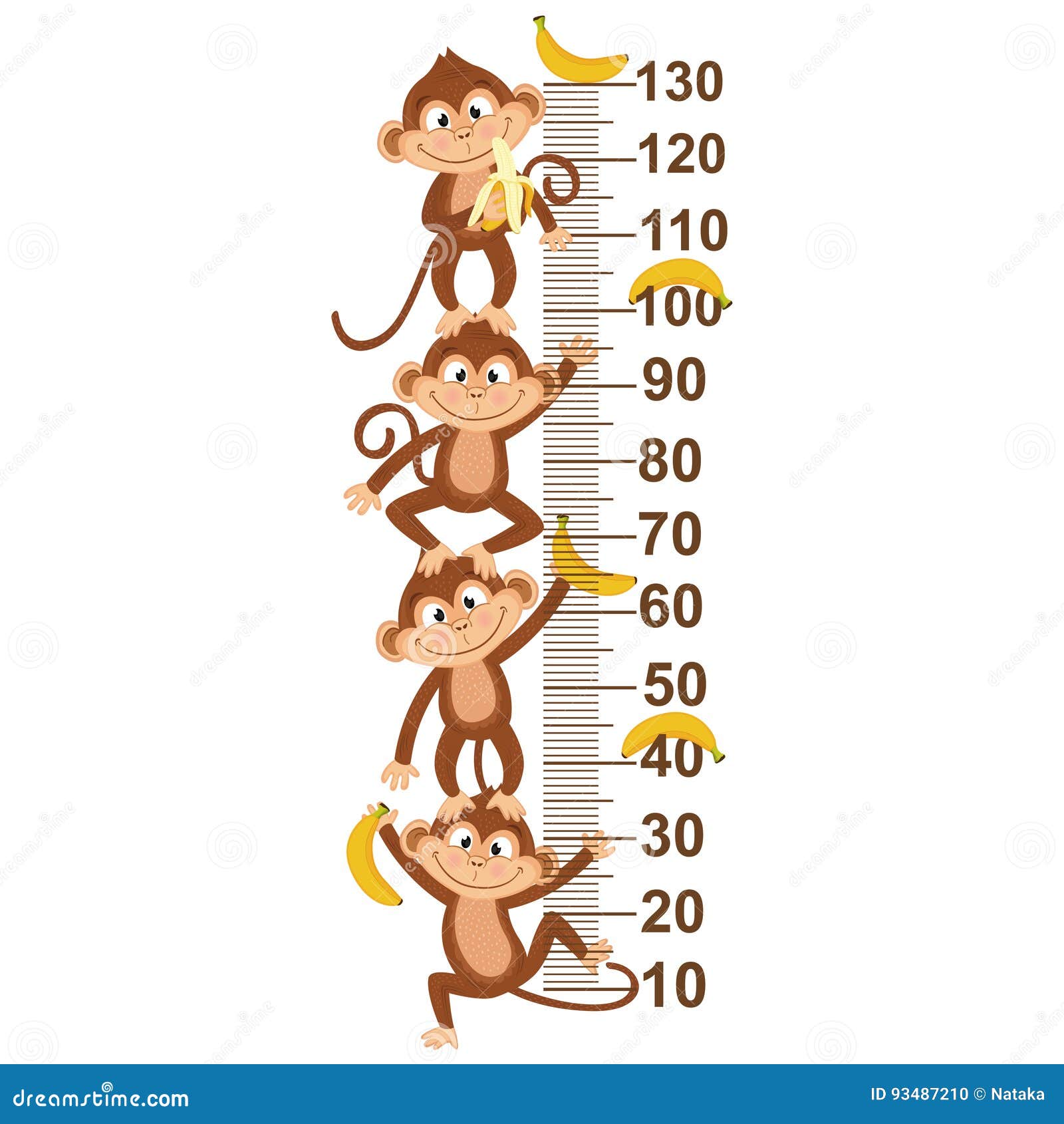 Growth measure with monkey stock vector. Illustration of pyramid - 93487210