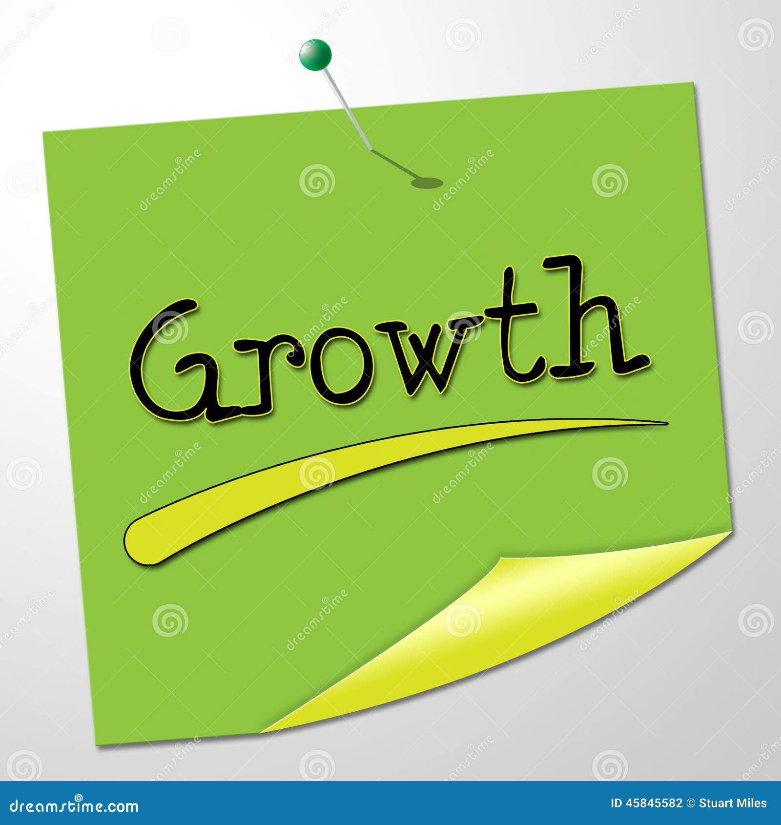 Growth Message Indicates Note Expand and Improve Stock Illustration ...