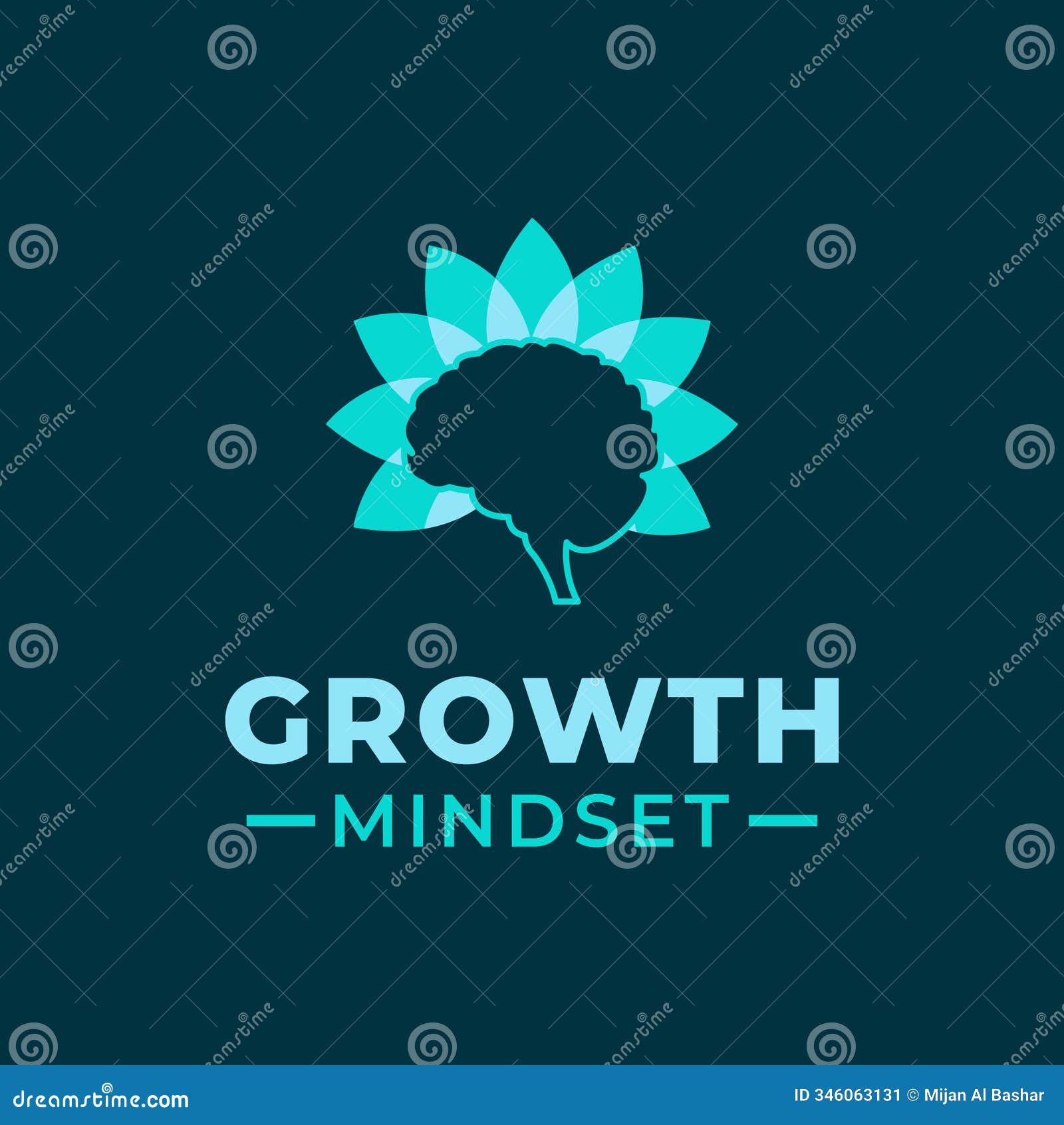 Growth Mindset Logo Design Vector Template. Stock Vector - Illustration ...