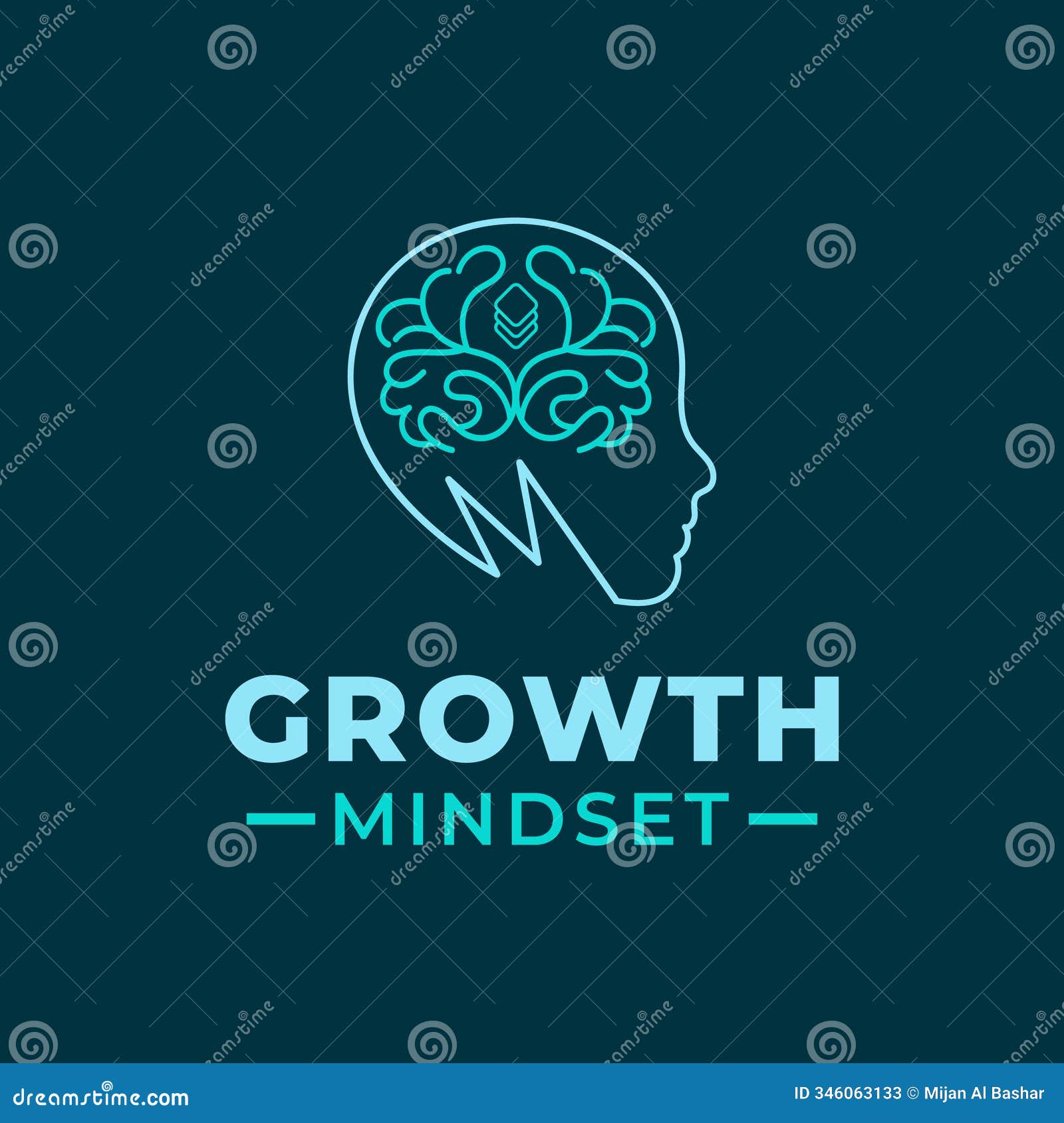 Growth Mindset Logo Design Vector Template Stock Vector - Illustration ...