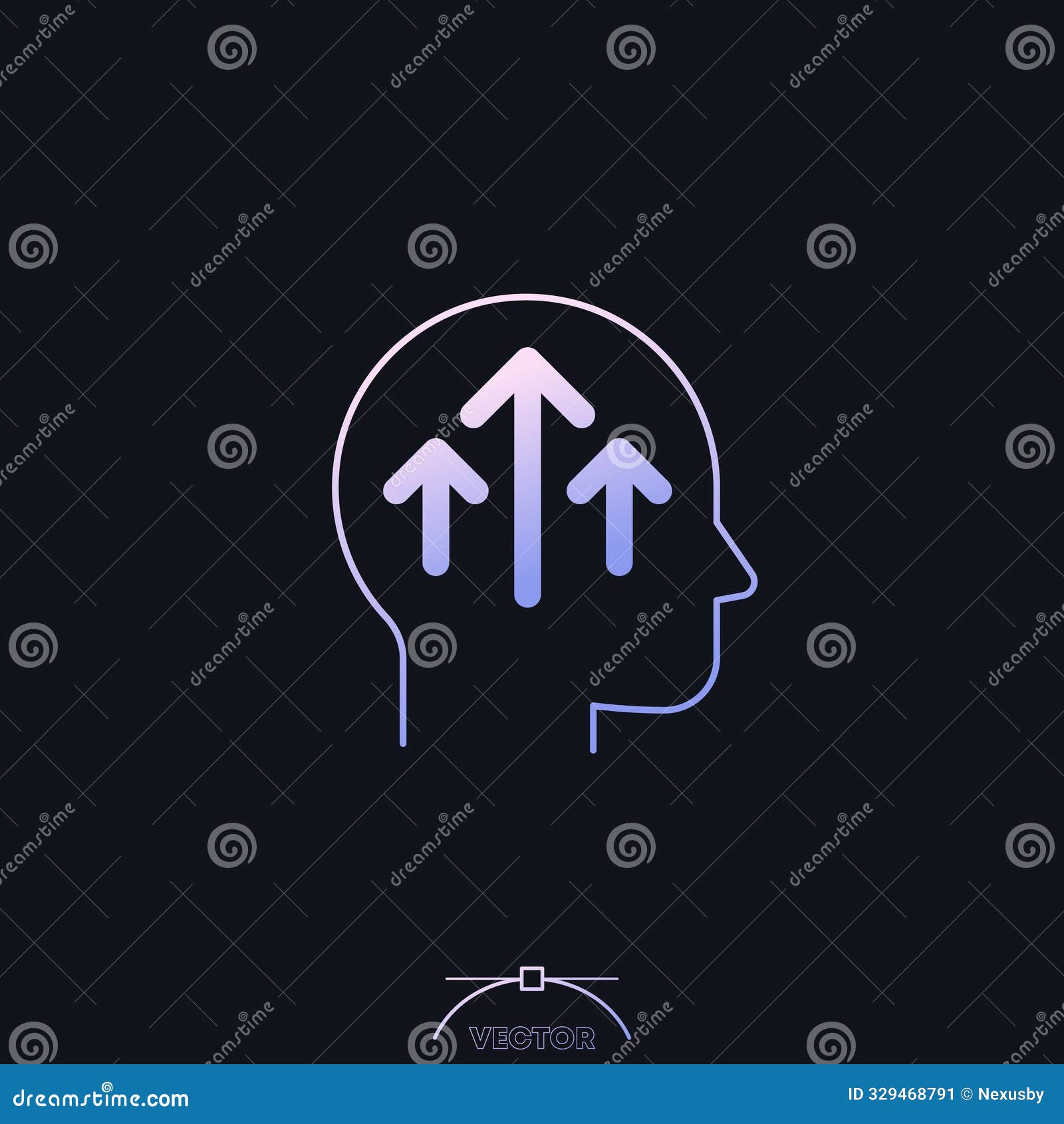 Growth Mindset, Self-improvement Icon Stock Illustration - Illustration ...