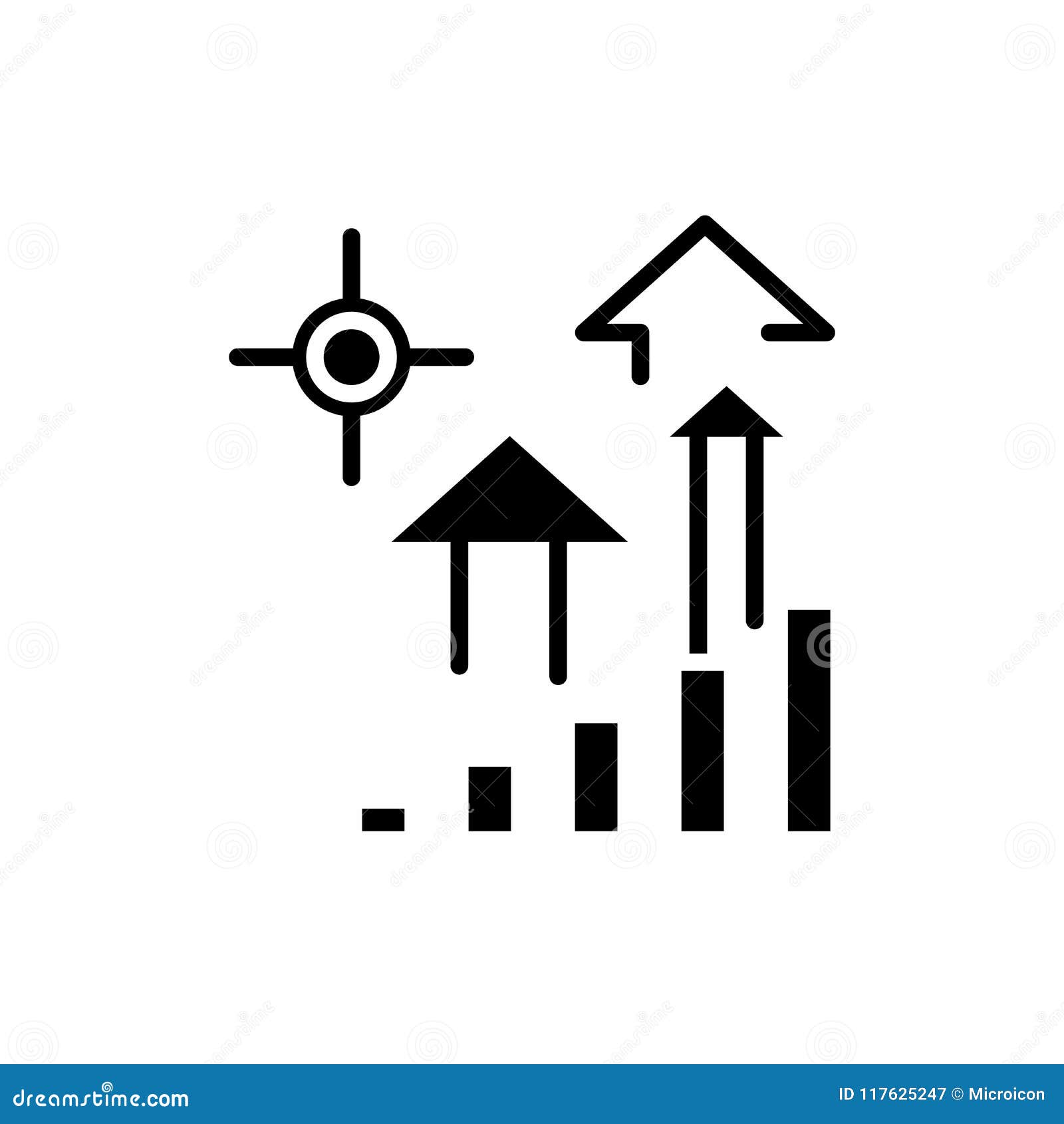 Growth Plan Black Icon Concept. Growth Plan Flat Vector Symbol, Sign ...
