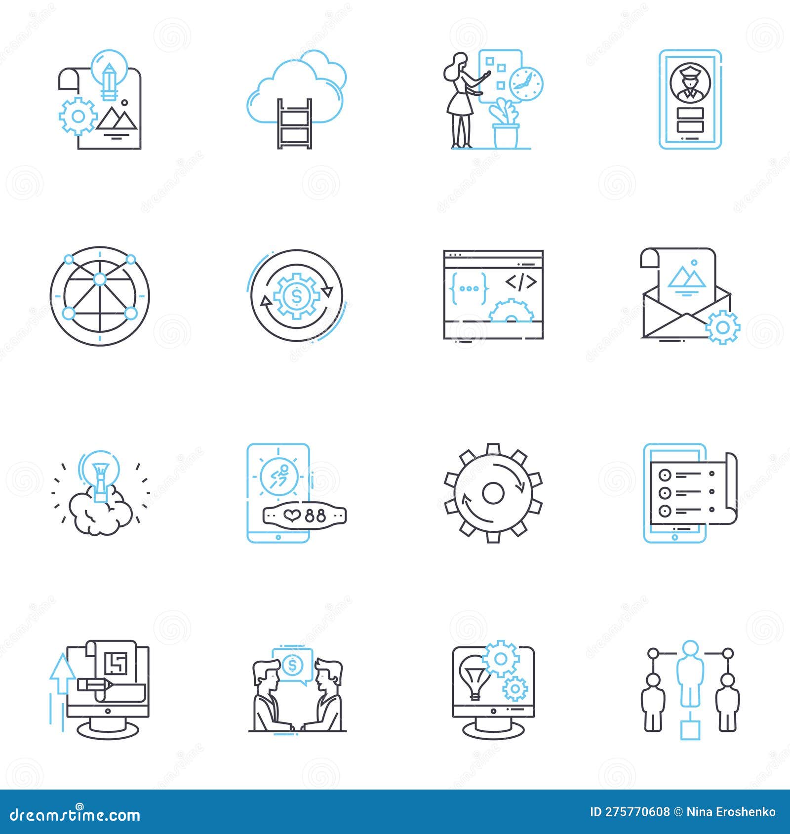 Strategy Objectives Symbol With A Presentation Board And Schema Stock ...