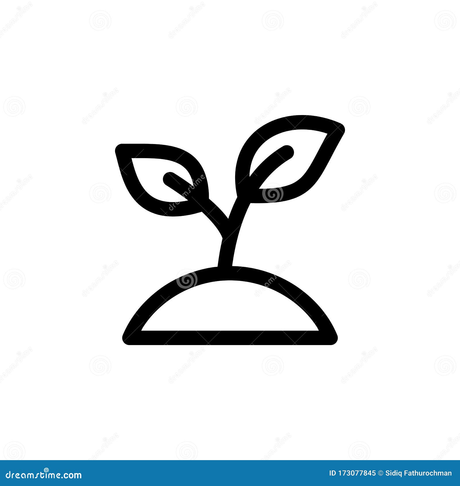 Growth Plant Icon stock vector. Illustration of gardening - 173077845