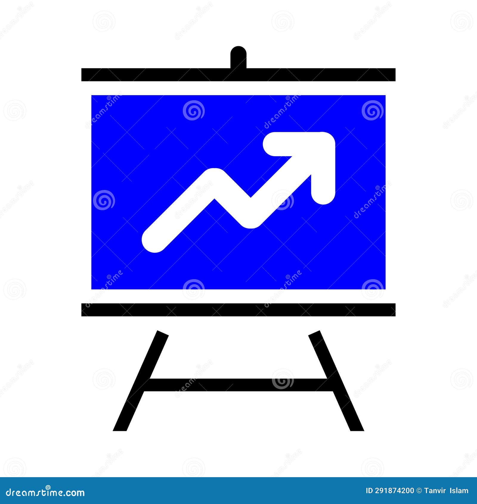 Growth Presentation Icon stock vector. Illustration of chart - 291874200