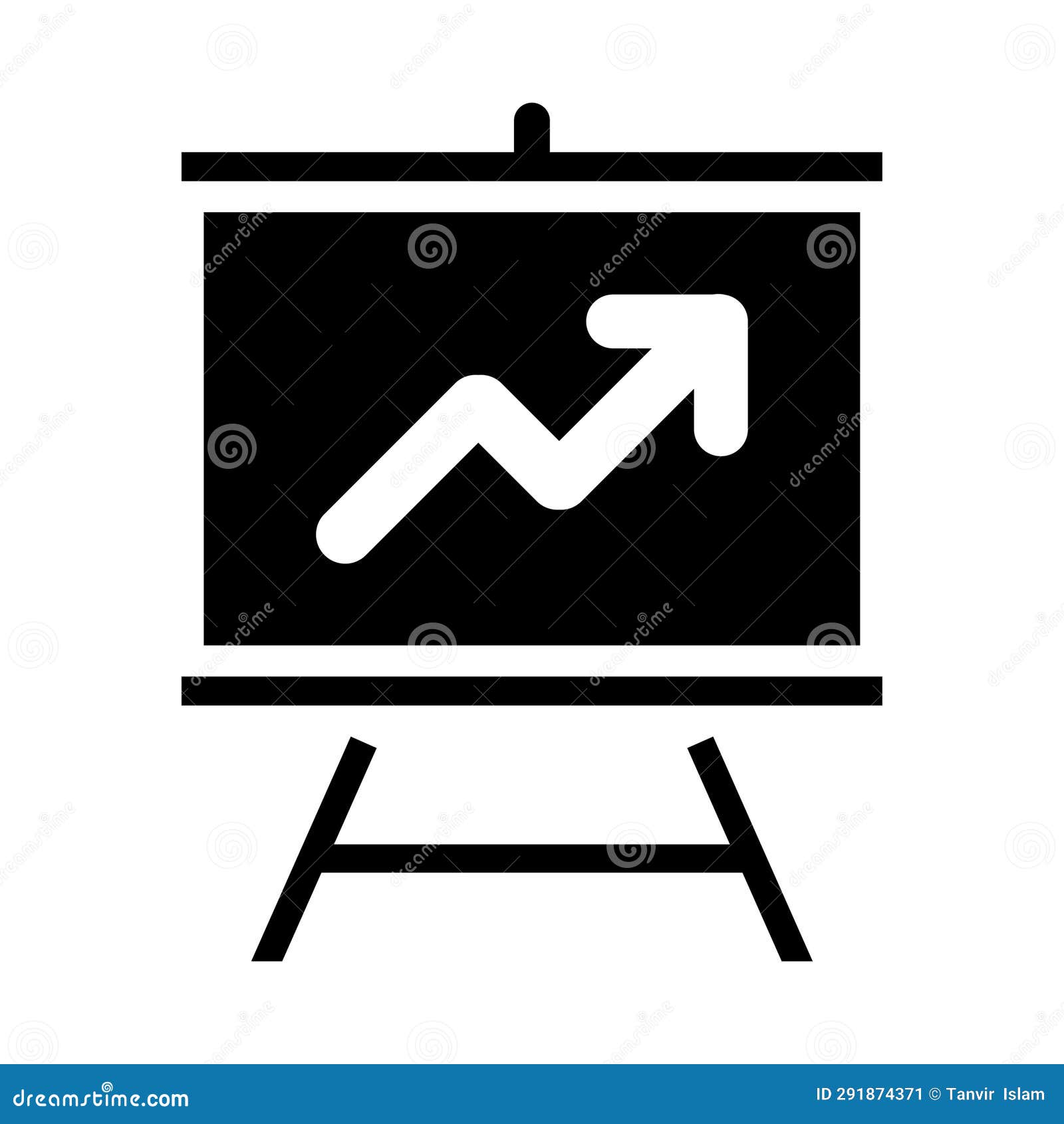 Growth Presentation Icon stock vector. Illustration of design - 291874371