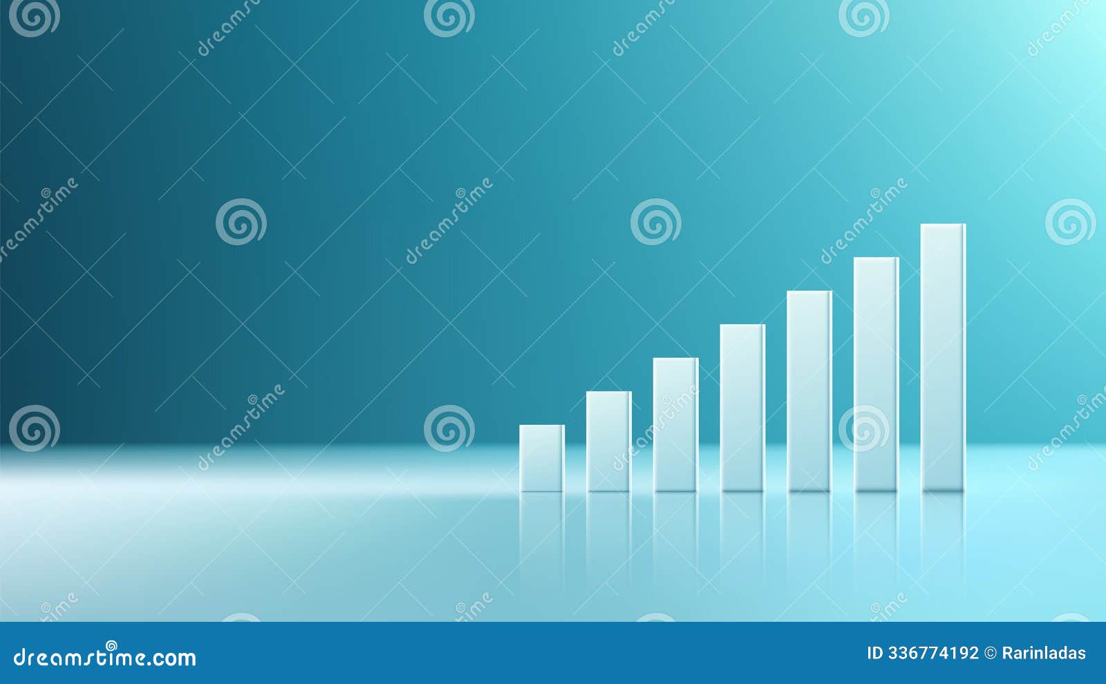 Growth and Progress Bar Graph Against Blue Background for Modern ...