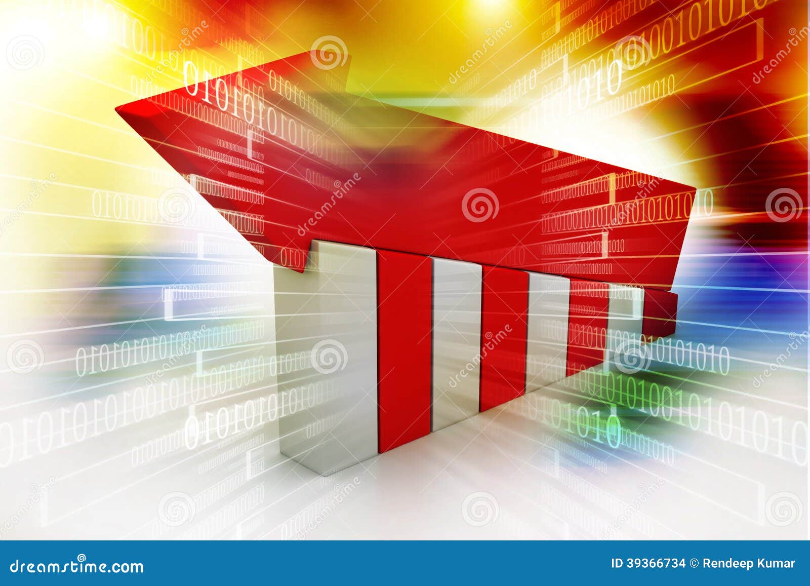 Growth progress red arrow stock illustration. Illustration of business ...