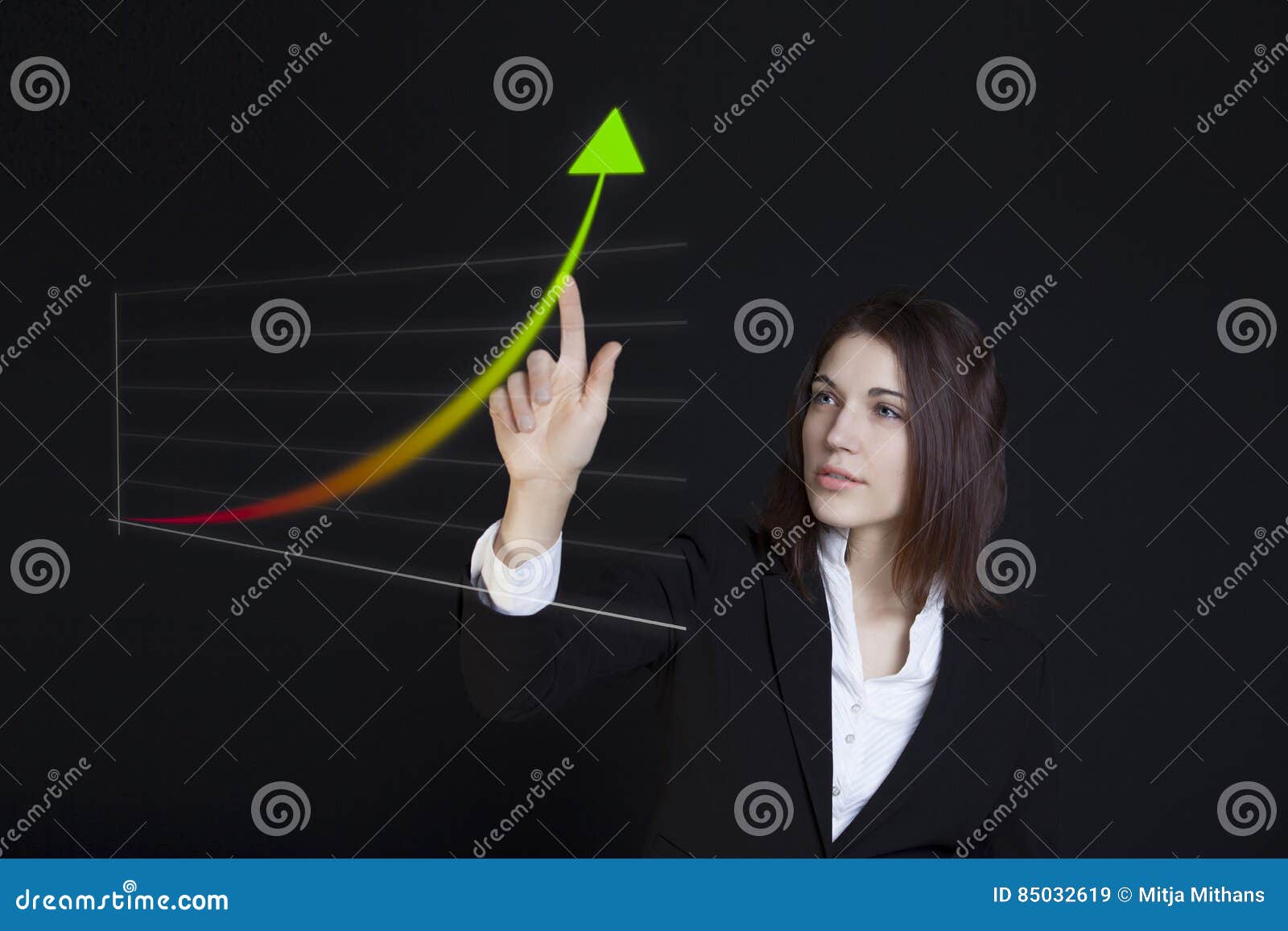 Growth projection stock image. Image of woman, business - 85032619