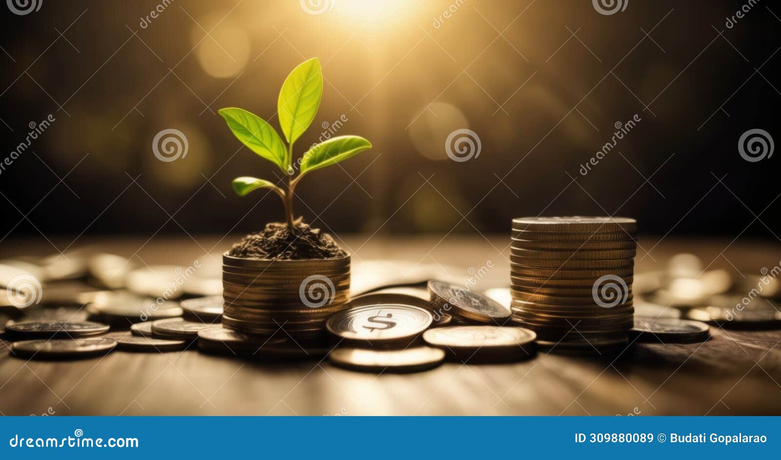 Growth and Prosperity - a Symbolic Composition Stock Illustration ...