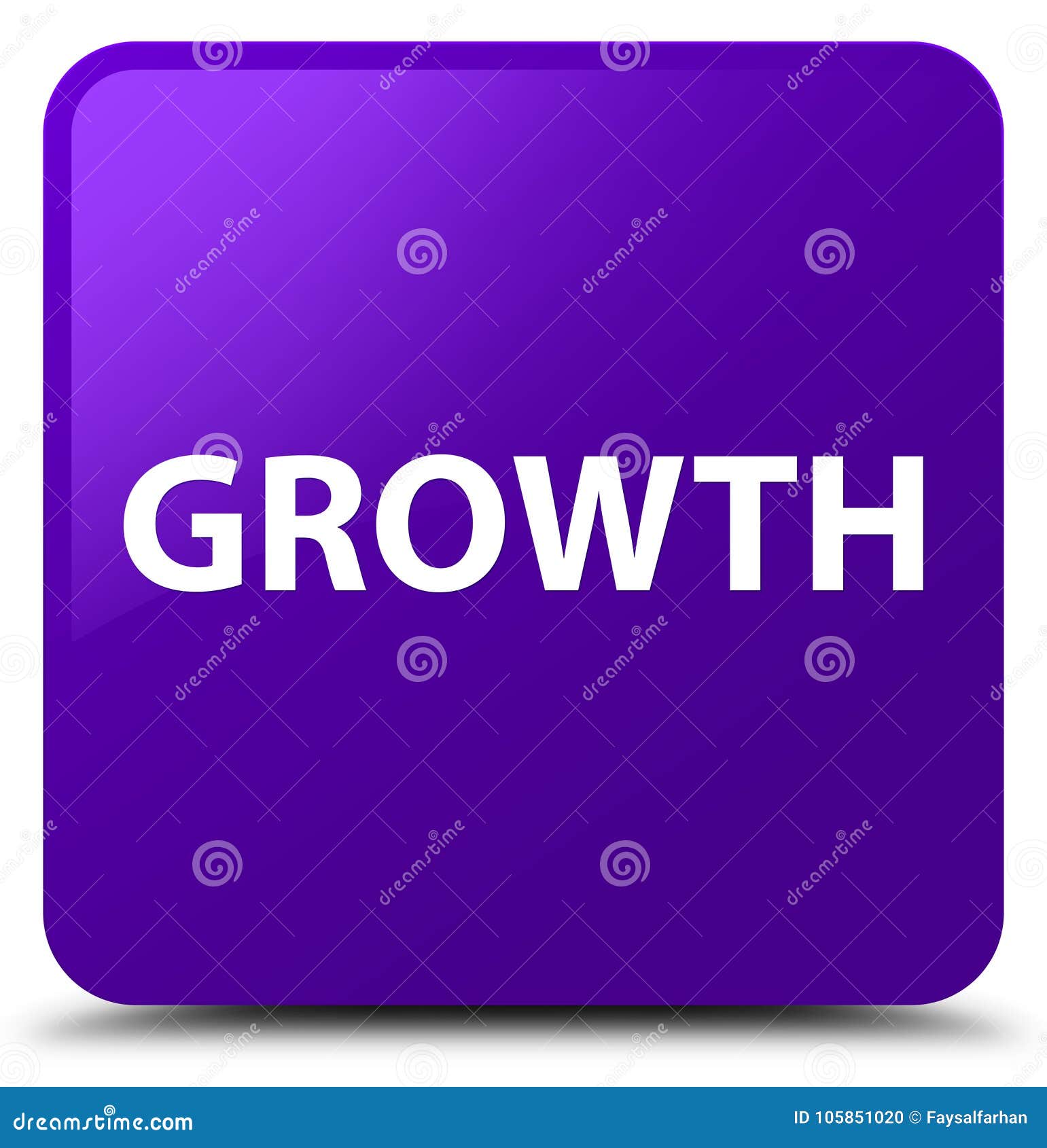 Growth Purple Square Button Stock Illustration - Illustration of button ...