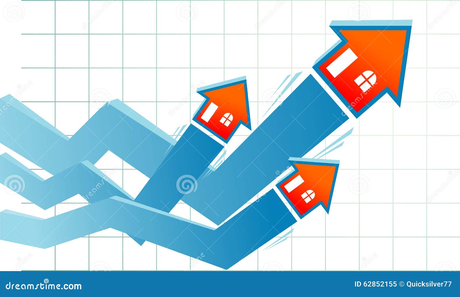 Growth Real Estate Graph stock vector. Illustration of rise - 62852155