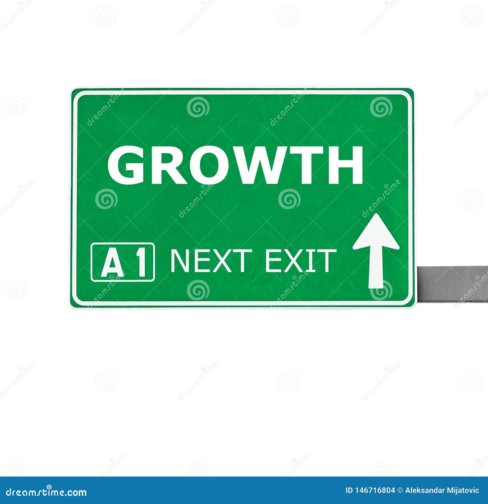GROWTH Road Sign Isolated on White Stock Photo - Image of expansion ...