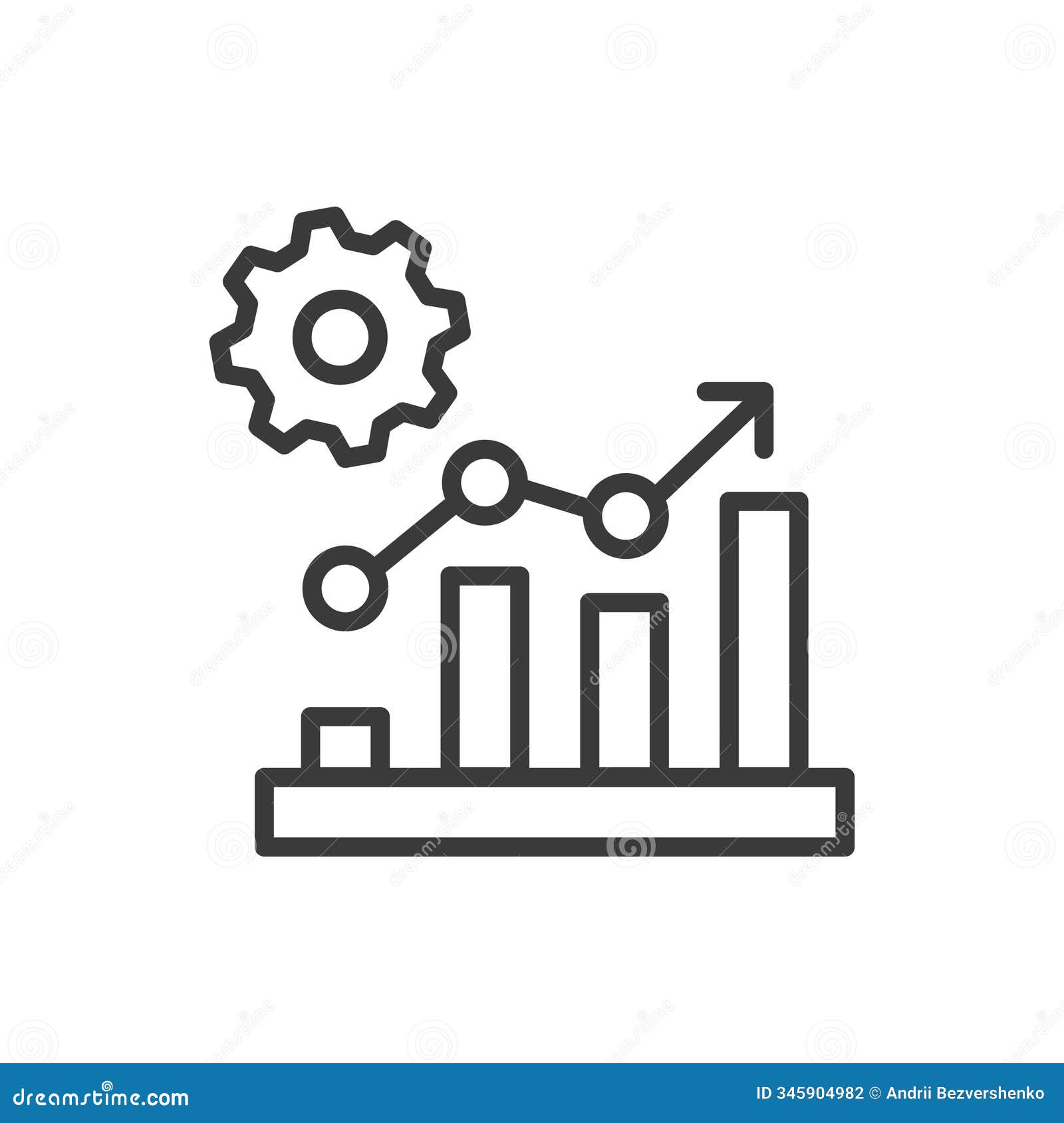 Growth Settings, Icon In Line Design. Growth, Settings, Progress ...