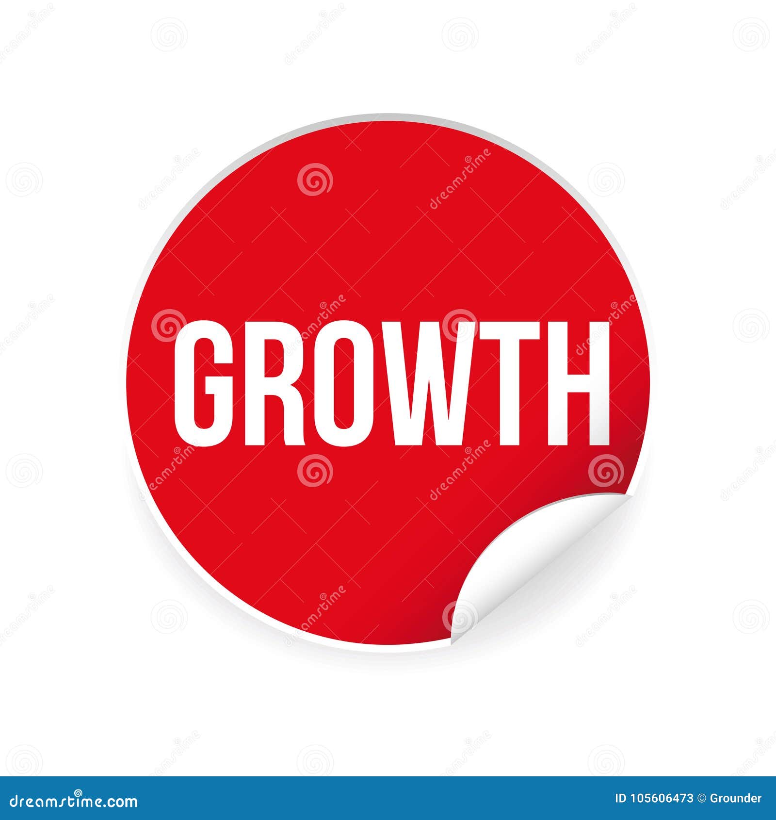 Growth sign label tag stock vector. Illustration of design - 105606473
