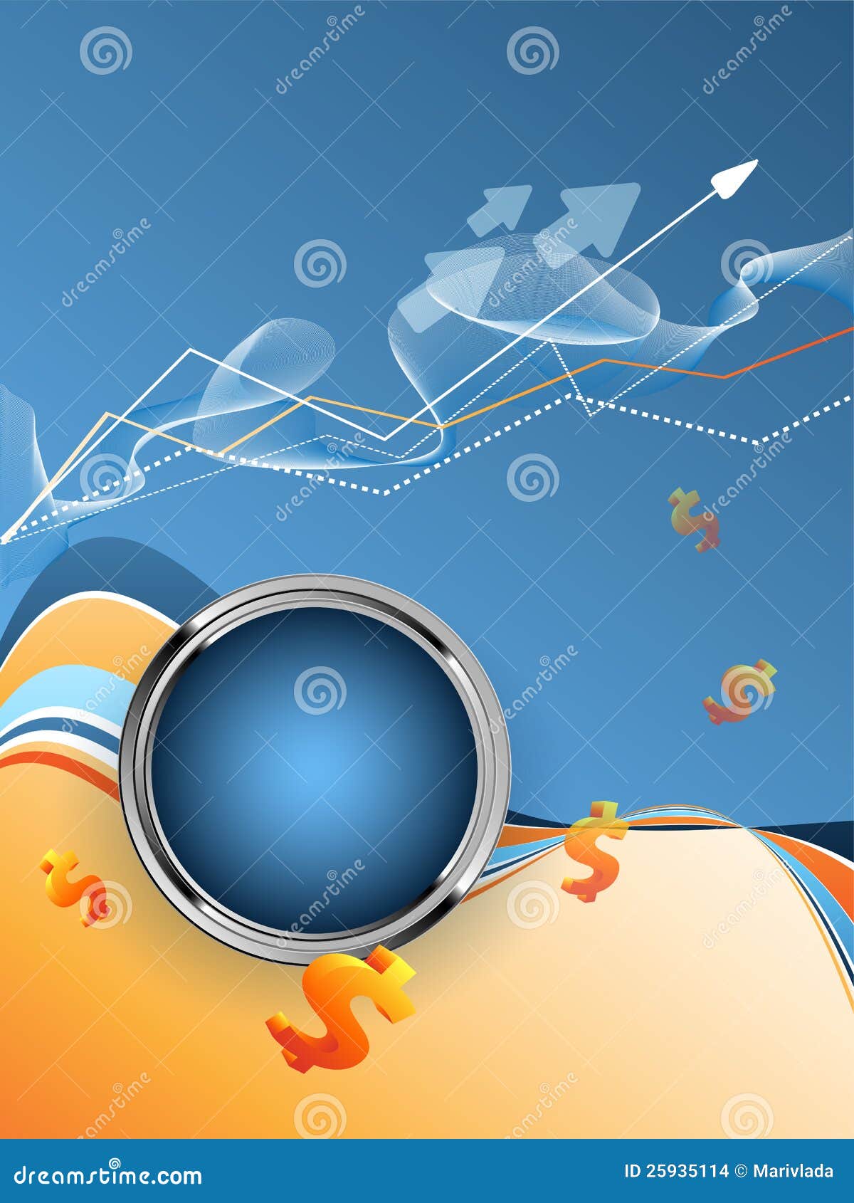 Growth Statistic Financial Frame. Eps10 Stock Vector - Illustration of ...