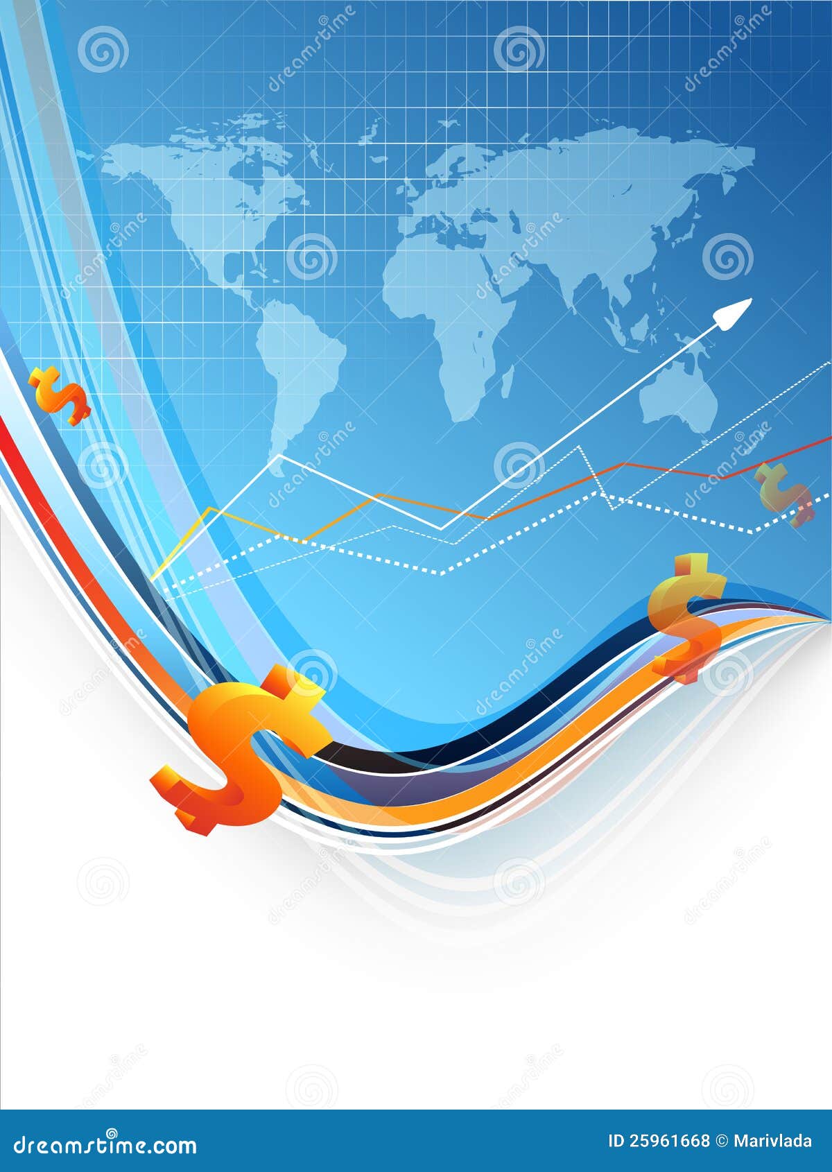 Growth Statistic Financial Frame. Eps10 Stock Vector - Illustration of ...