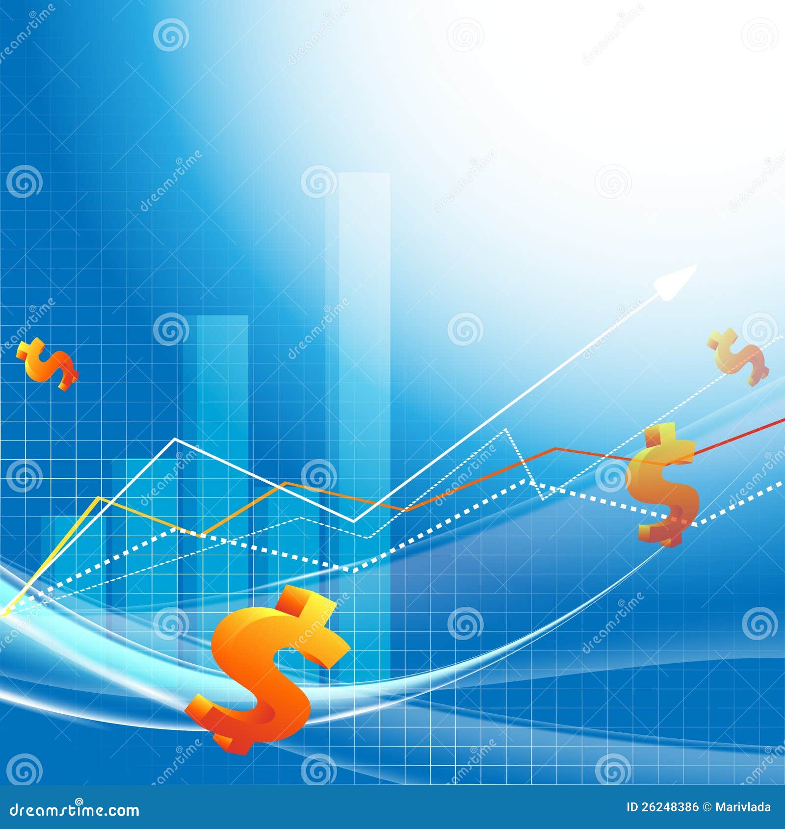 Growth Statistic Financial Frame. Eps10 Stock Vector - Illustration of ...