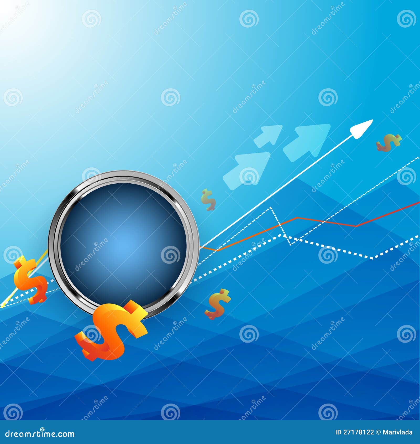 Growth Statistic Financial Frame. Eps10 Stock Vector - Illustration of ...