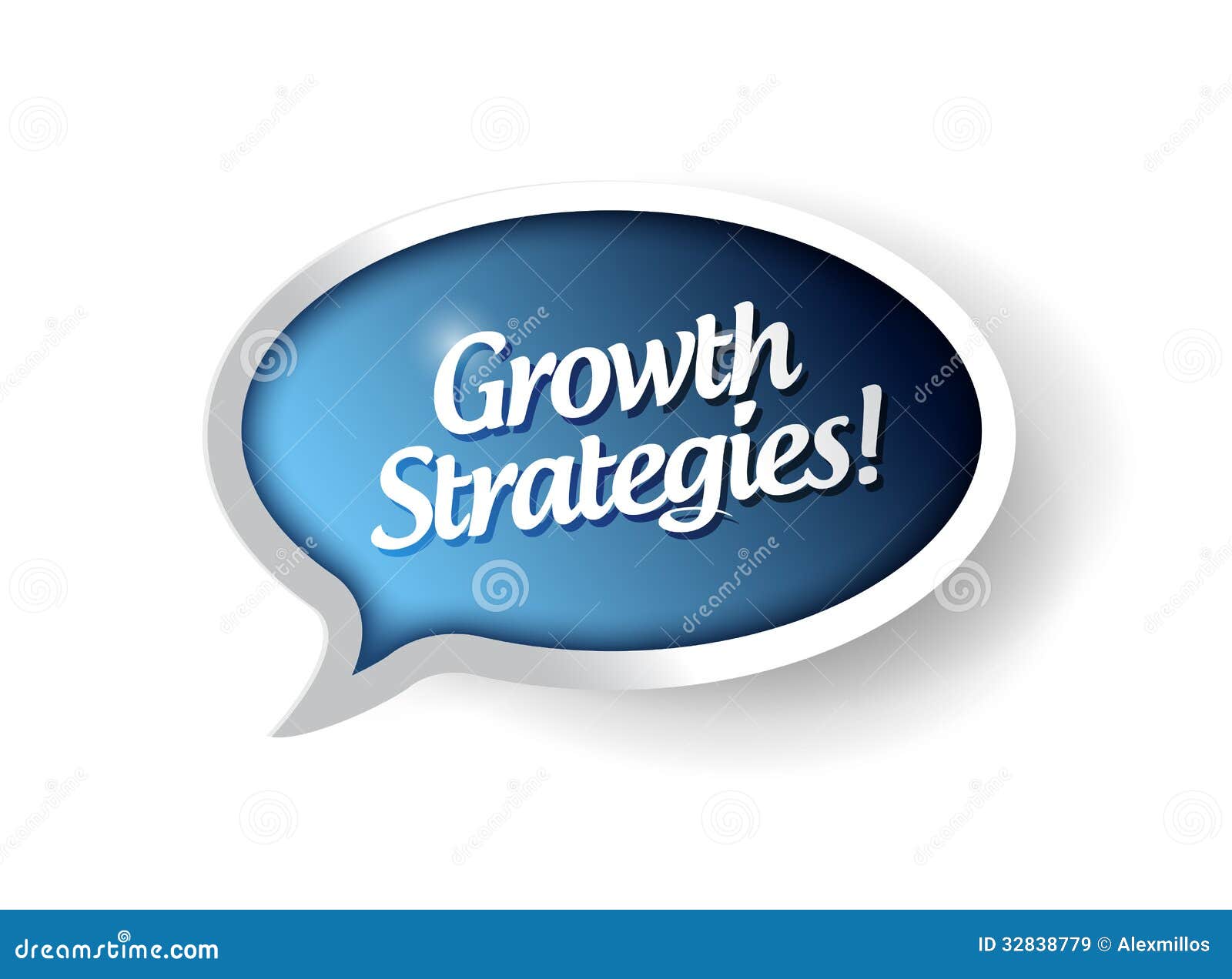 Growth Strategies Message Communication Bubble Stock Illustration ...