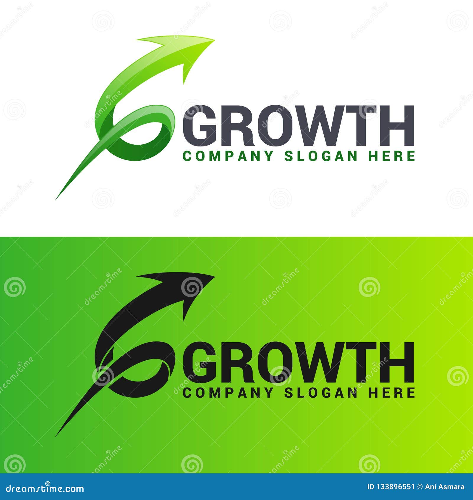 Growth Logo Template stock vector. Illustration of graphic - 133896551