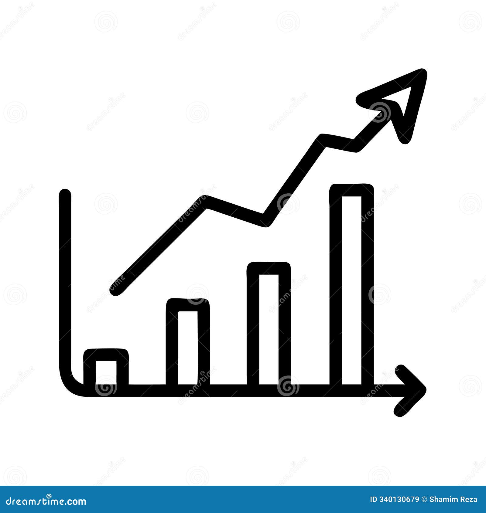 Growth Success Arrow Icon. Growth Chart Icon.Eps Stock Illustration ...