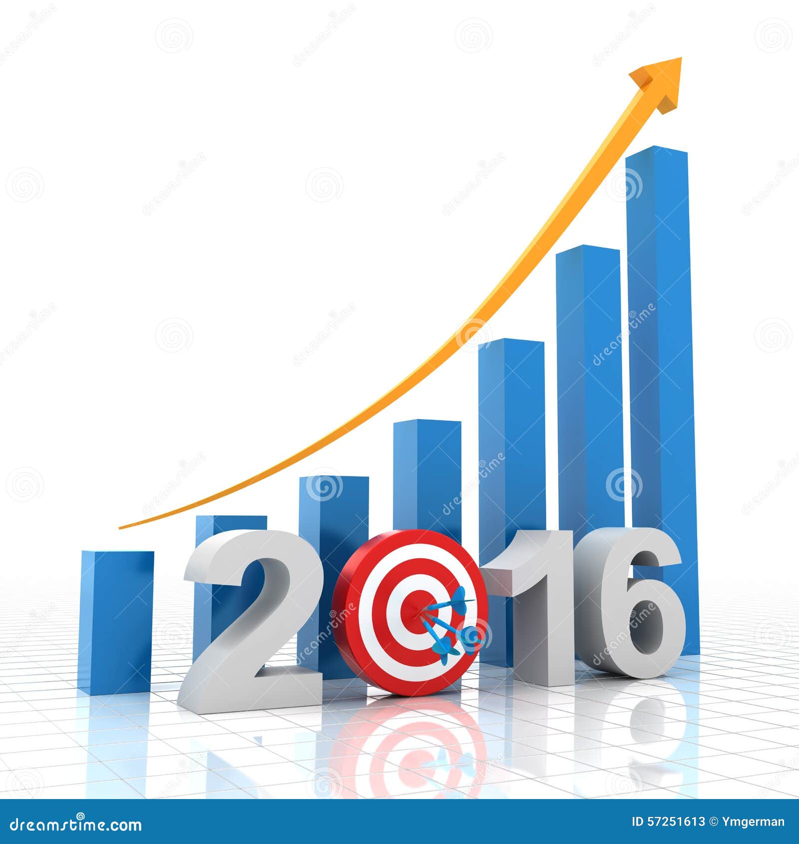 Growth target 2016 stock illustration. Illustration of target - 57251613