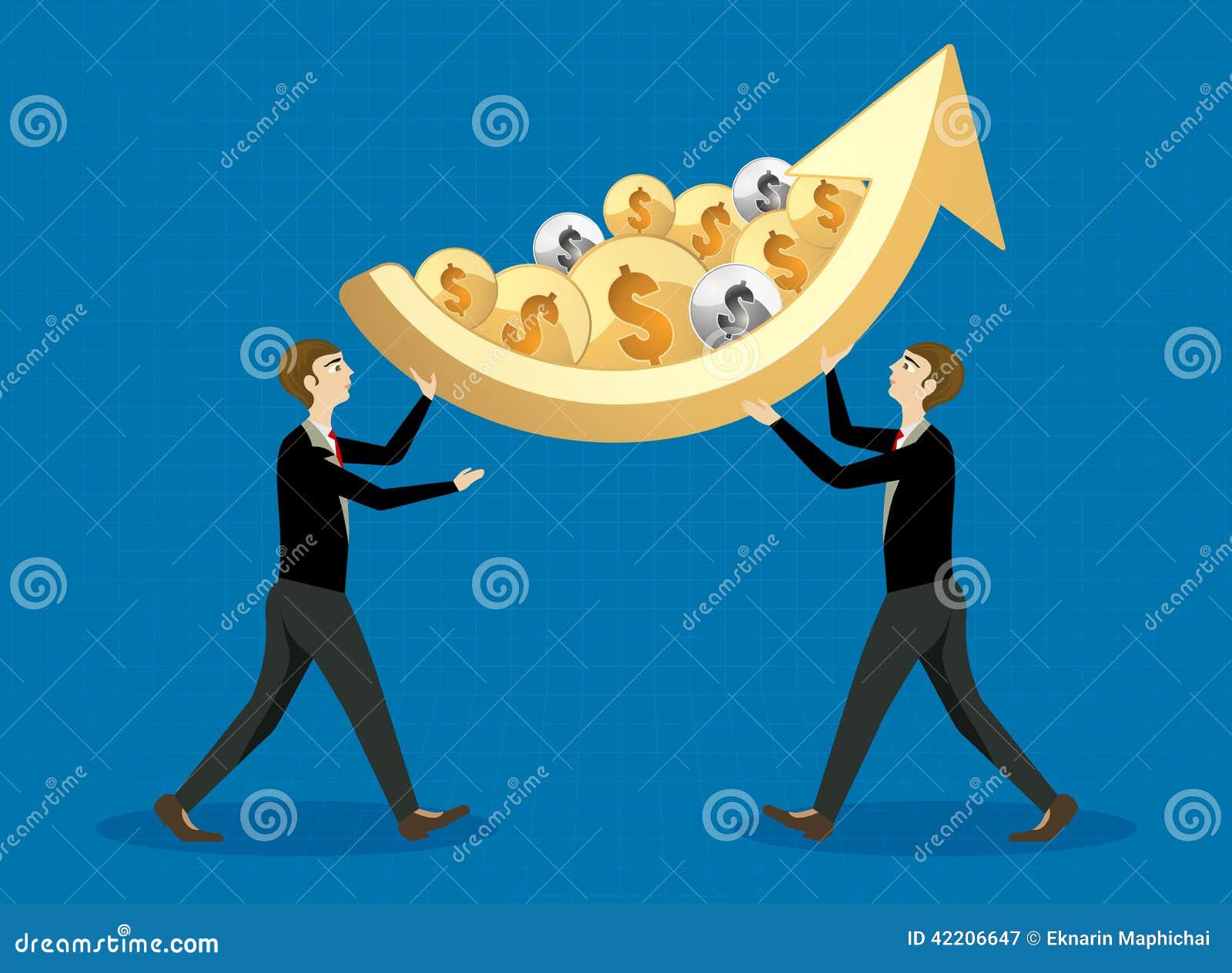 Growth together stock illustration. Illustration of business - 42206647