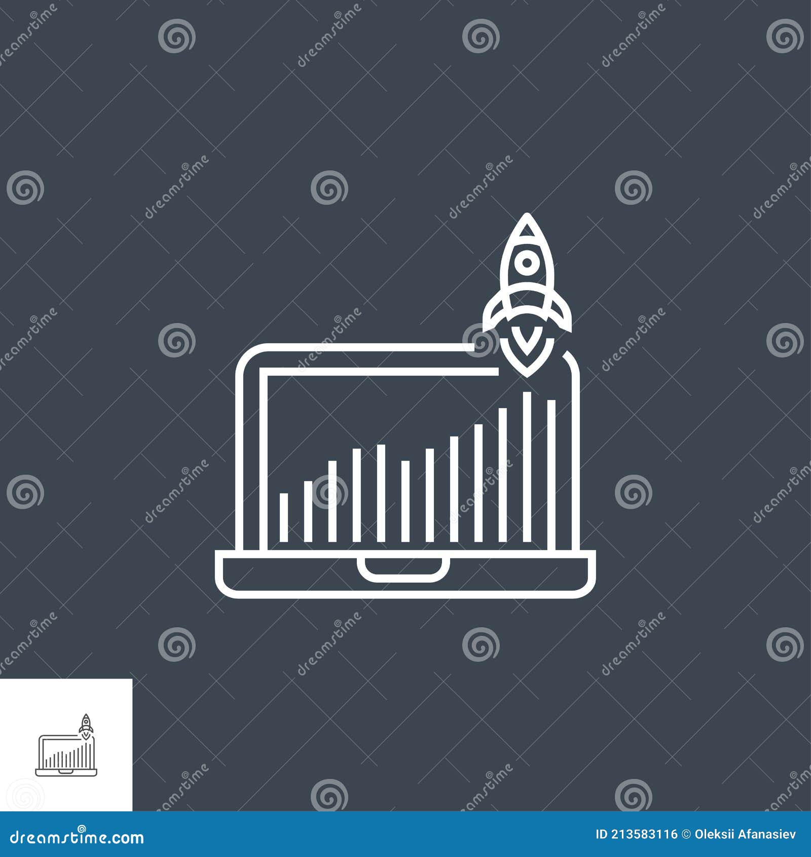 Growth Traffic Line Icon stock vector. Illustration of communication ...