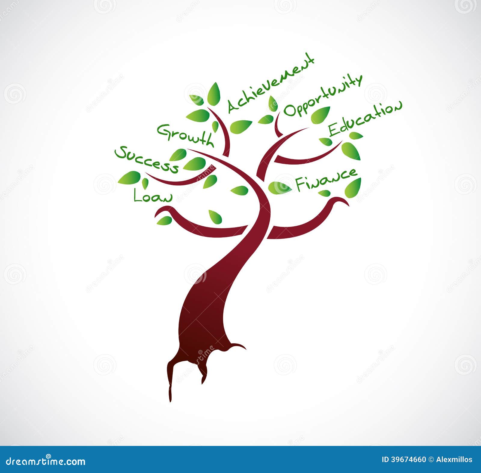 Growth Tree Illustration Design Stock Illustration - Illustration of ...