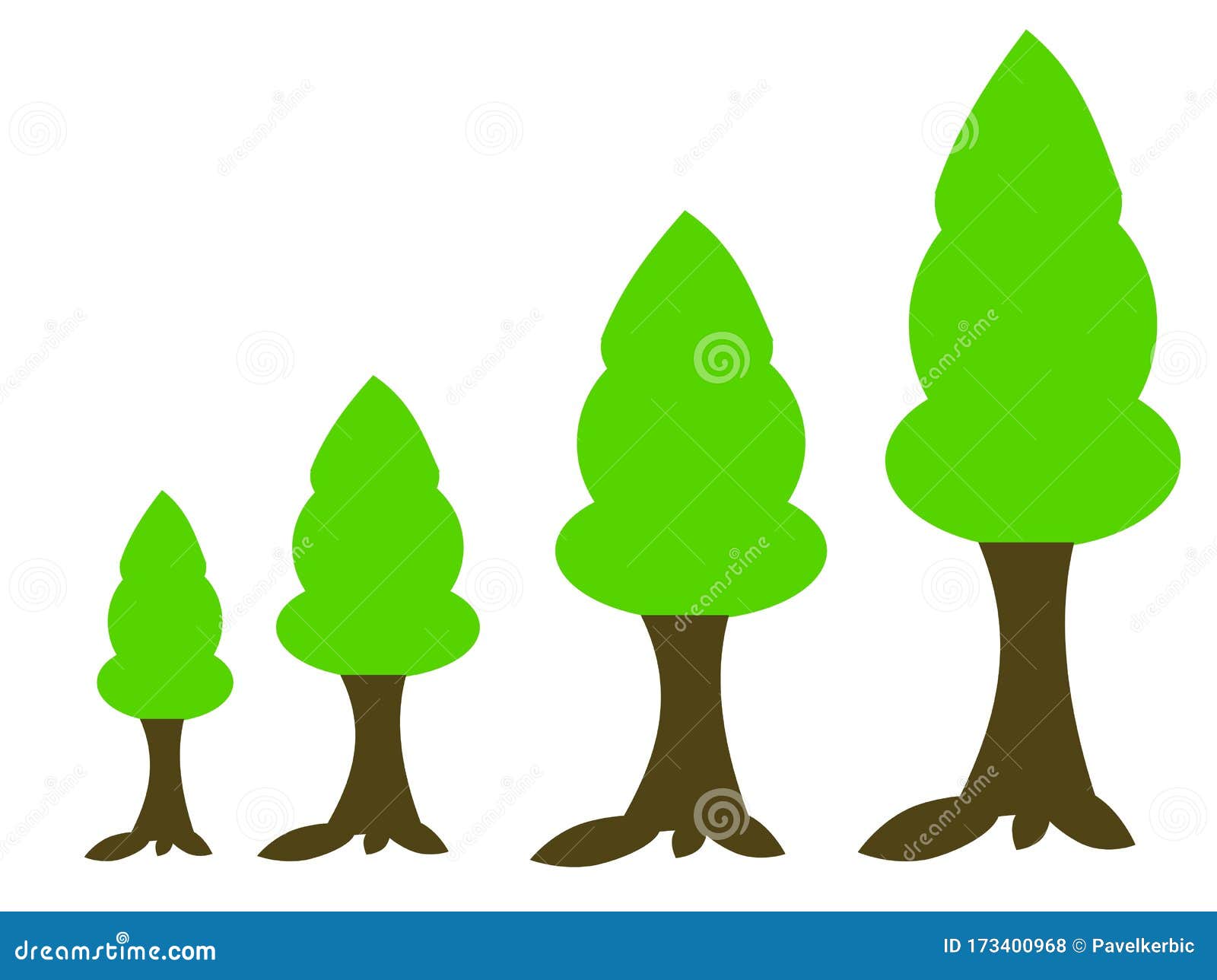 The Growth of a Tree stock illustration. Illustration of background ...