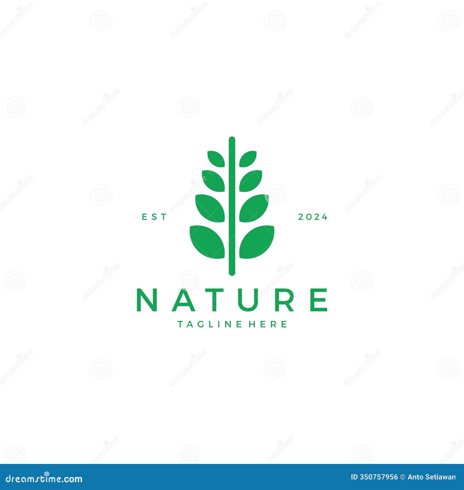 Growth Tree Nature Logo Design. Organic Vector Stock Illustration ...
