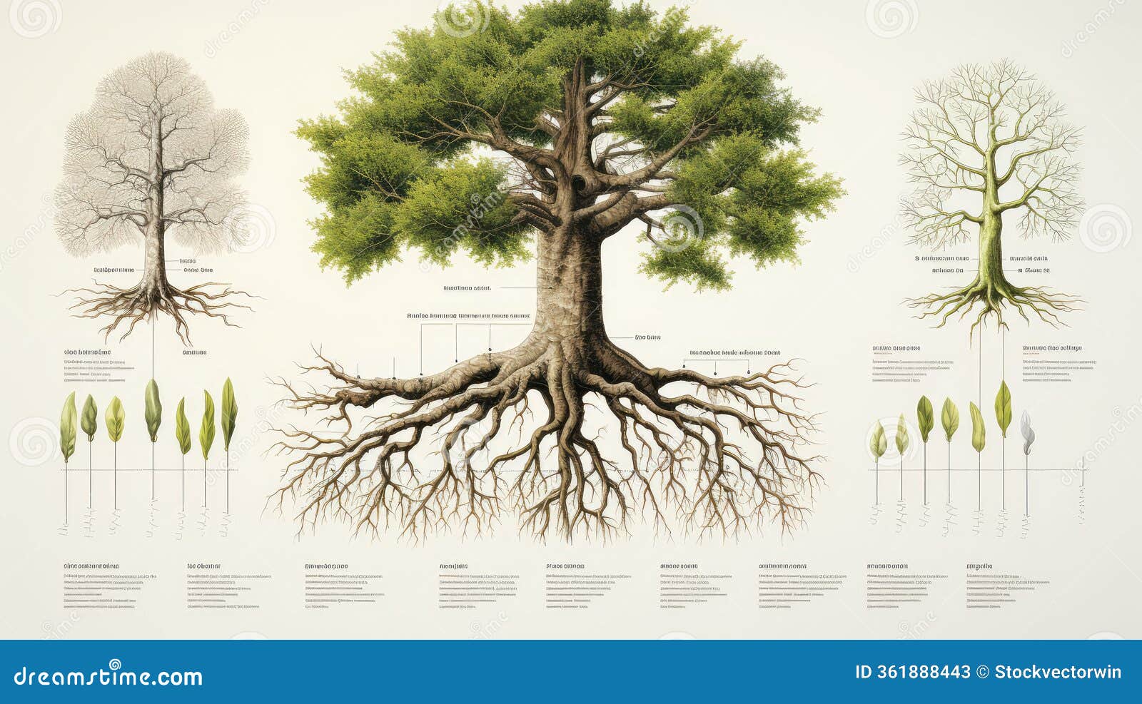 Growth Tree Roots Infographic Stock Image - Image of infographic ...