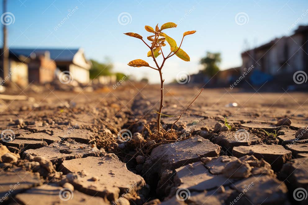Growth of Trees in Drought Crisis, Living with Tree Drought Stock ...