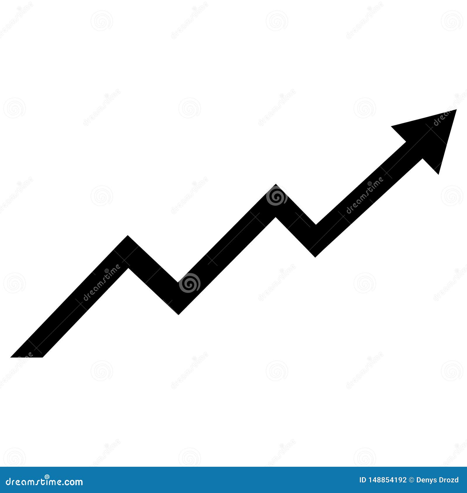 Growth Trend Chart Vector Icon. Stock Vector - Illustration of growth ...