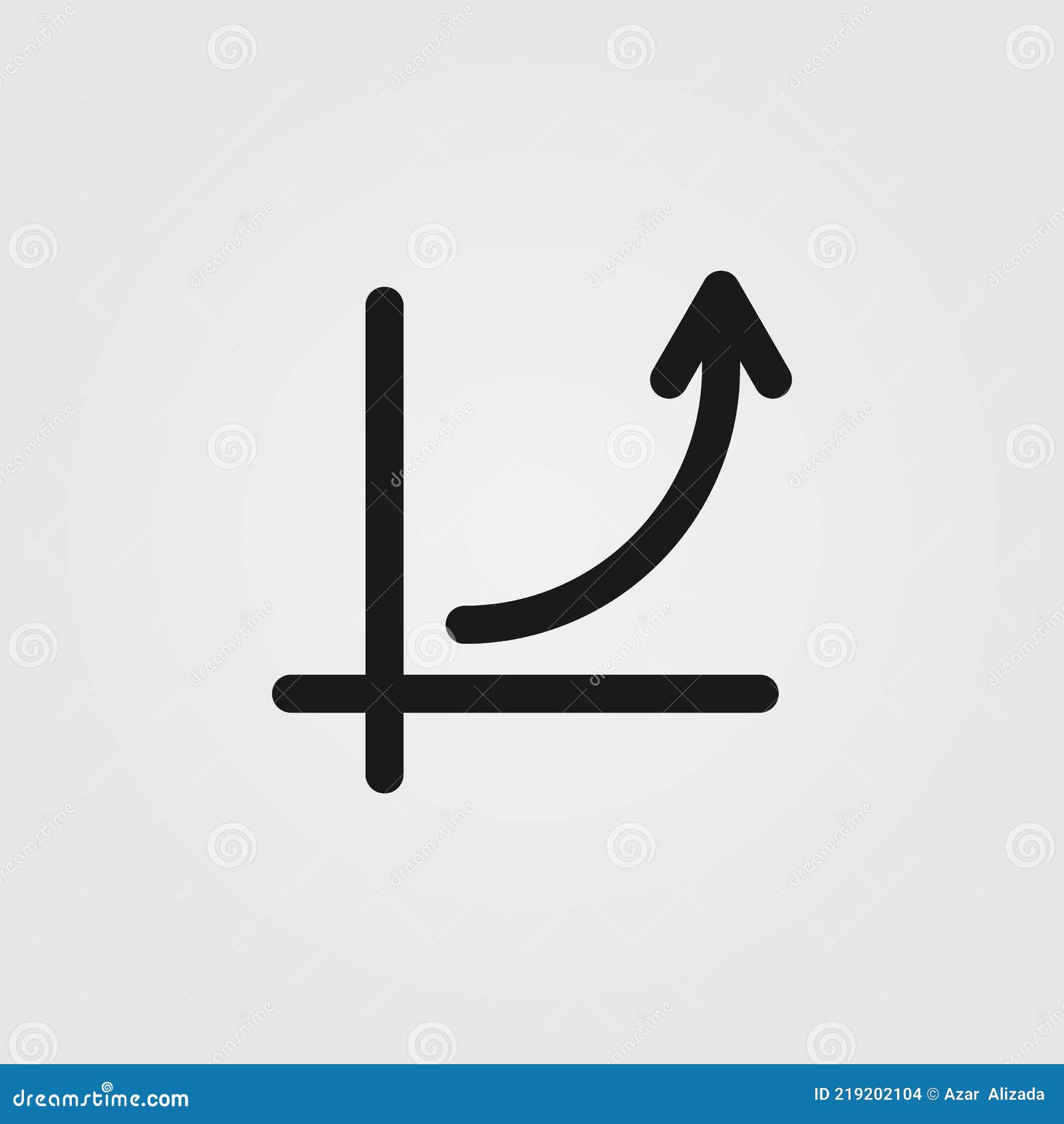 Growth Trend Icon. Presentation Chart With Upward Curve With ...