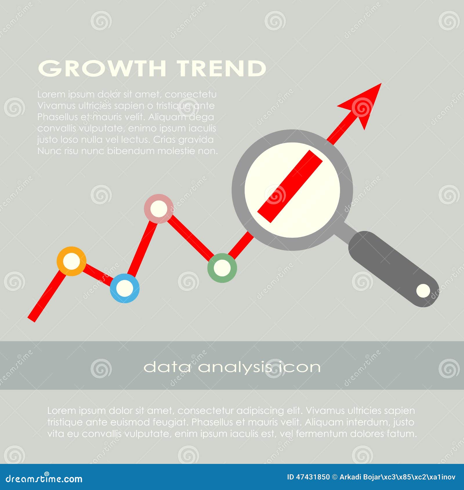Growth Trend Icon. Presentation Chart With Upward Curve With ...