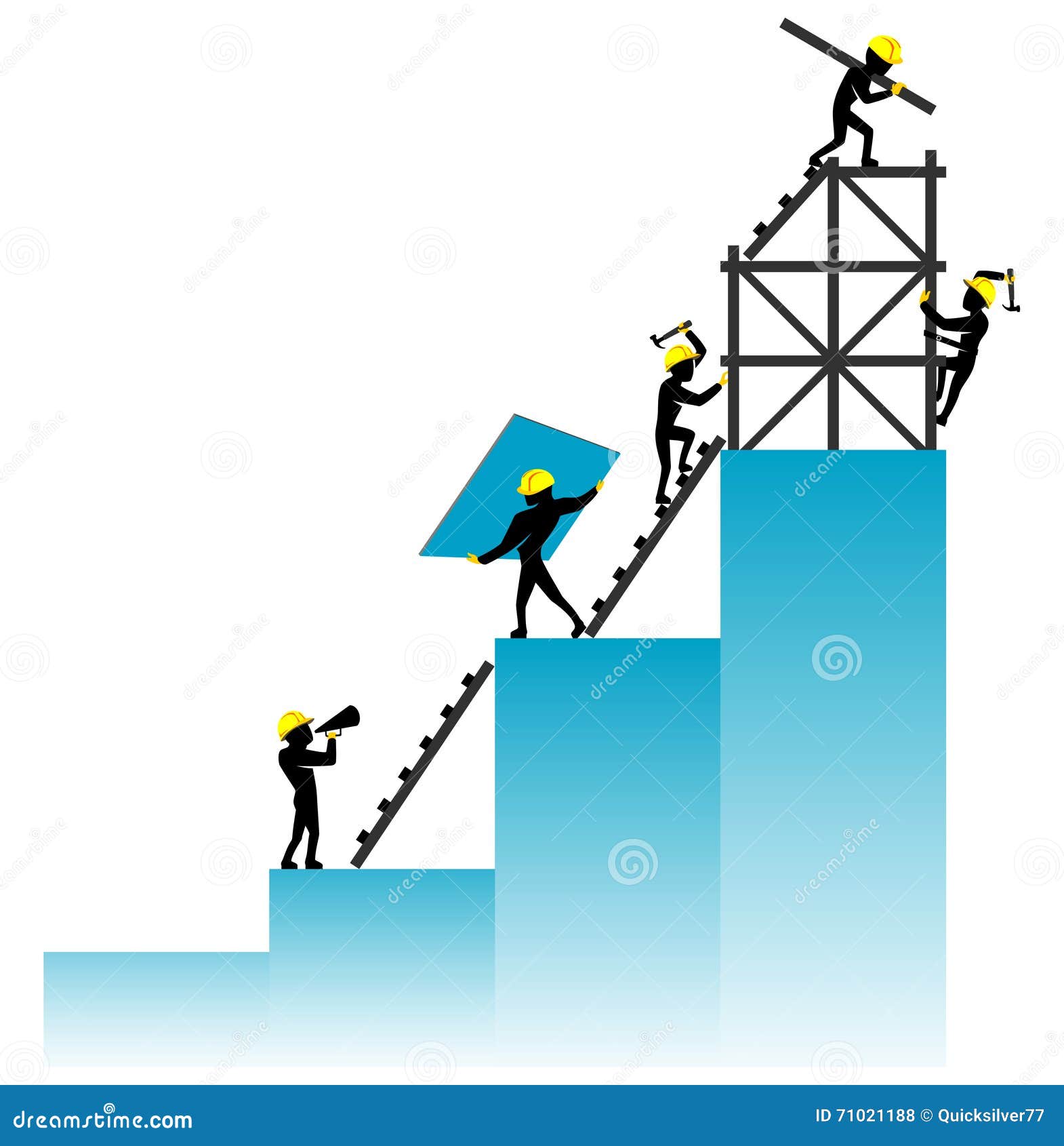 Growth Underconstruction stock vector. Illustration of executive - 71021188