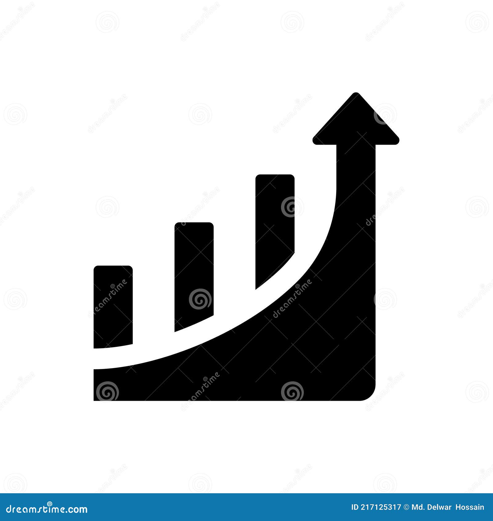 Growth up report icon stock vector. Illustration of vector - 217125317