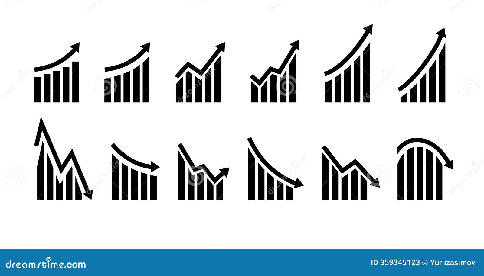 Growth Vector Icon. Graph or Diagram with Arrow Going Up and Down Stock ... Growth Vector Icon. Graph or Diagram with Arrow Going Up and Down Stock ...