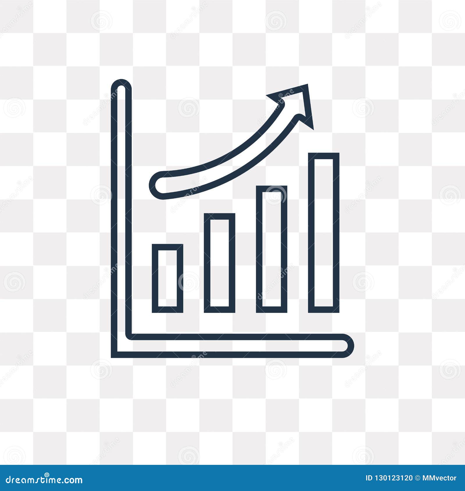 Growth Vector Icon Isolated on Transparent Background, Linear Gr Stock ...