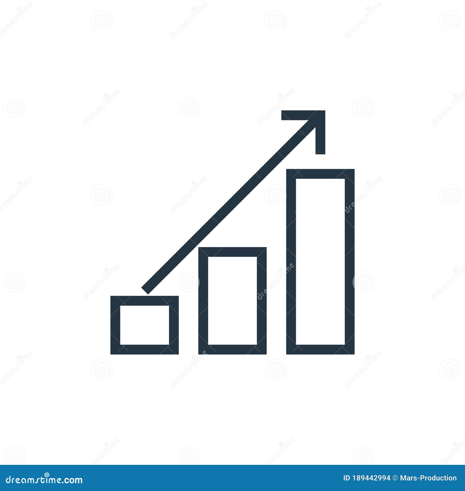 Growth Vector Icon Isolated on White Background. Outline, Thin Line ...