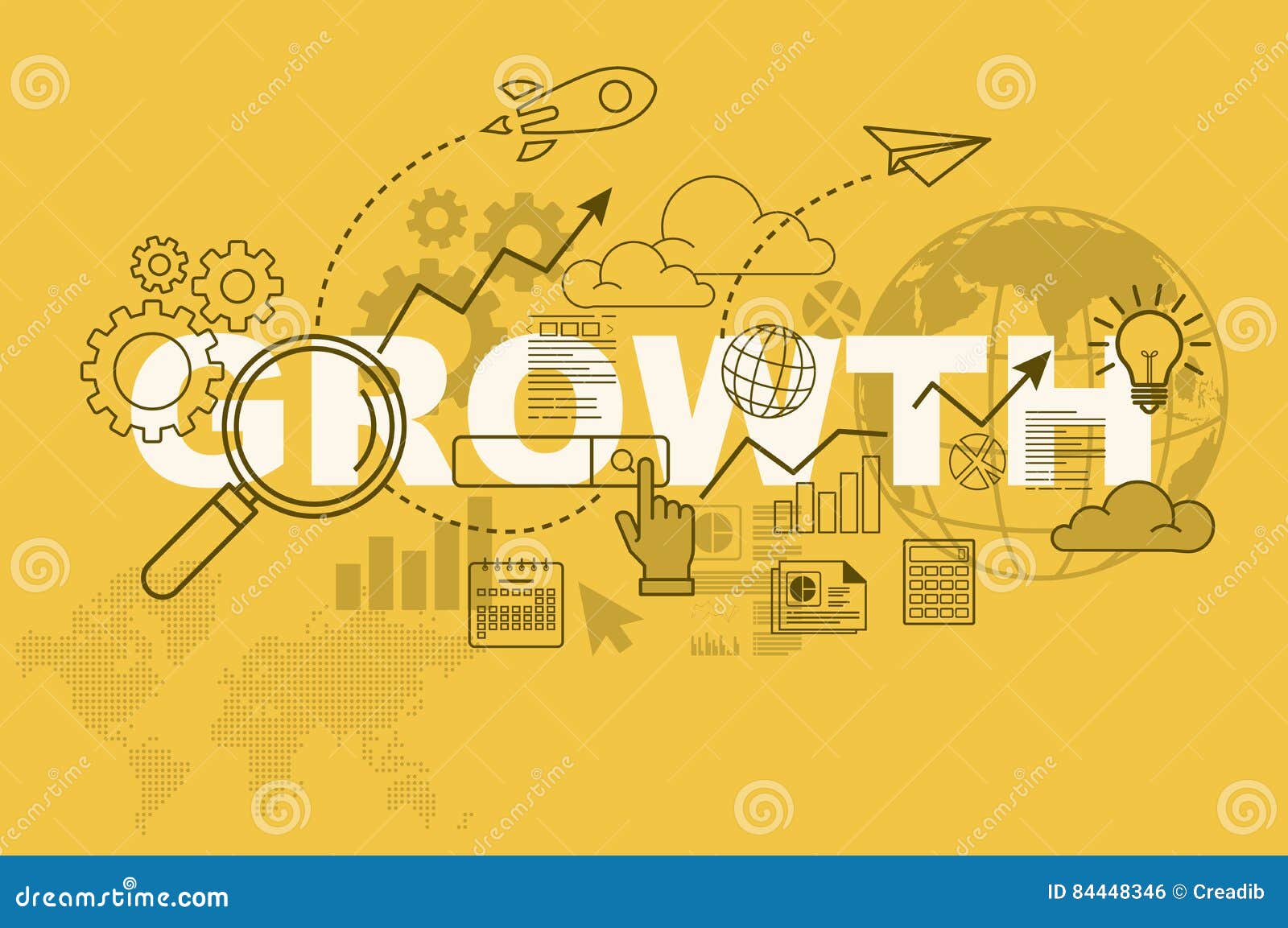 Growth Web Page Banner Concept with Thin Line Flat Design Stock Vector ... Growth Web Page Banner Concept with Thin Line Flat Design Stock Vector ...