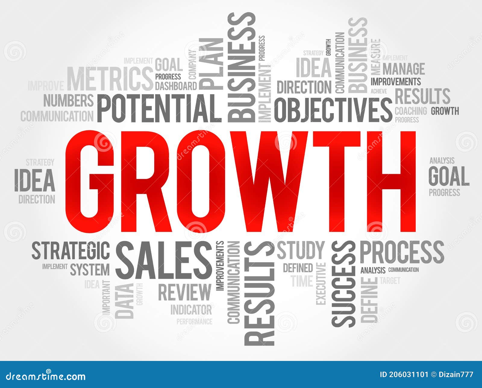 Growth word cloud stock illustration. Illustration of productivity ...