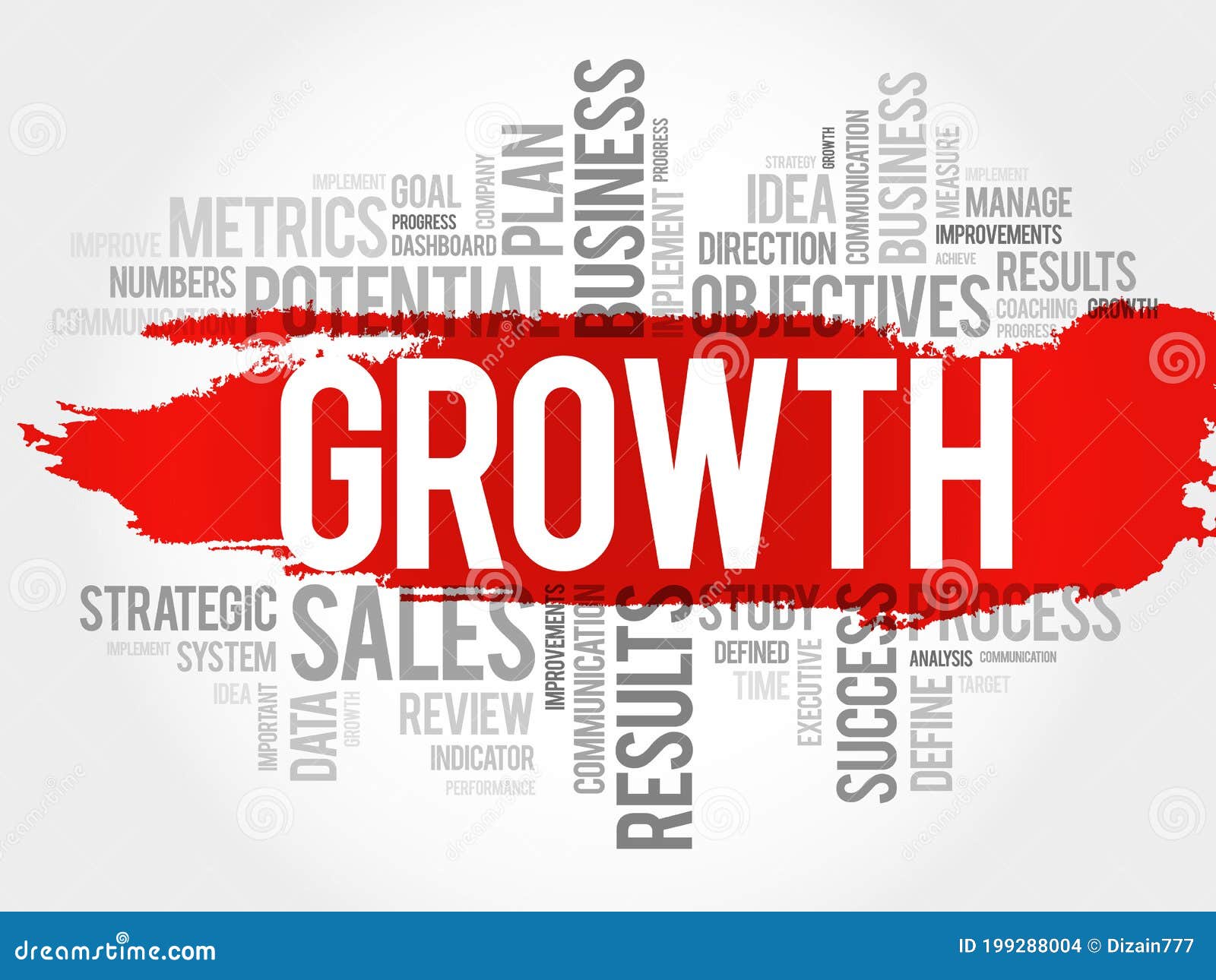 Growth word cloud stock illustration. Illustration of increase - 199288004
