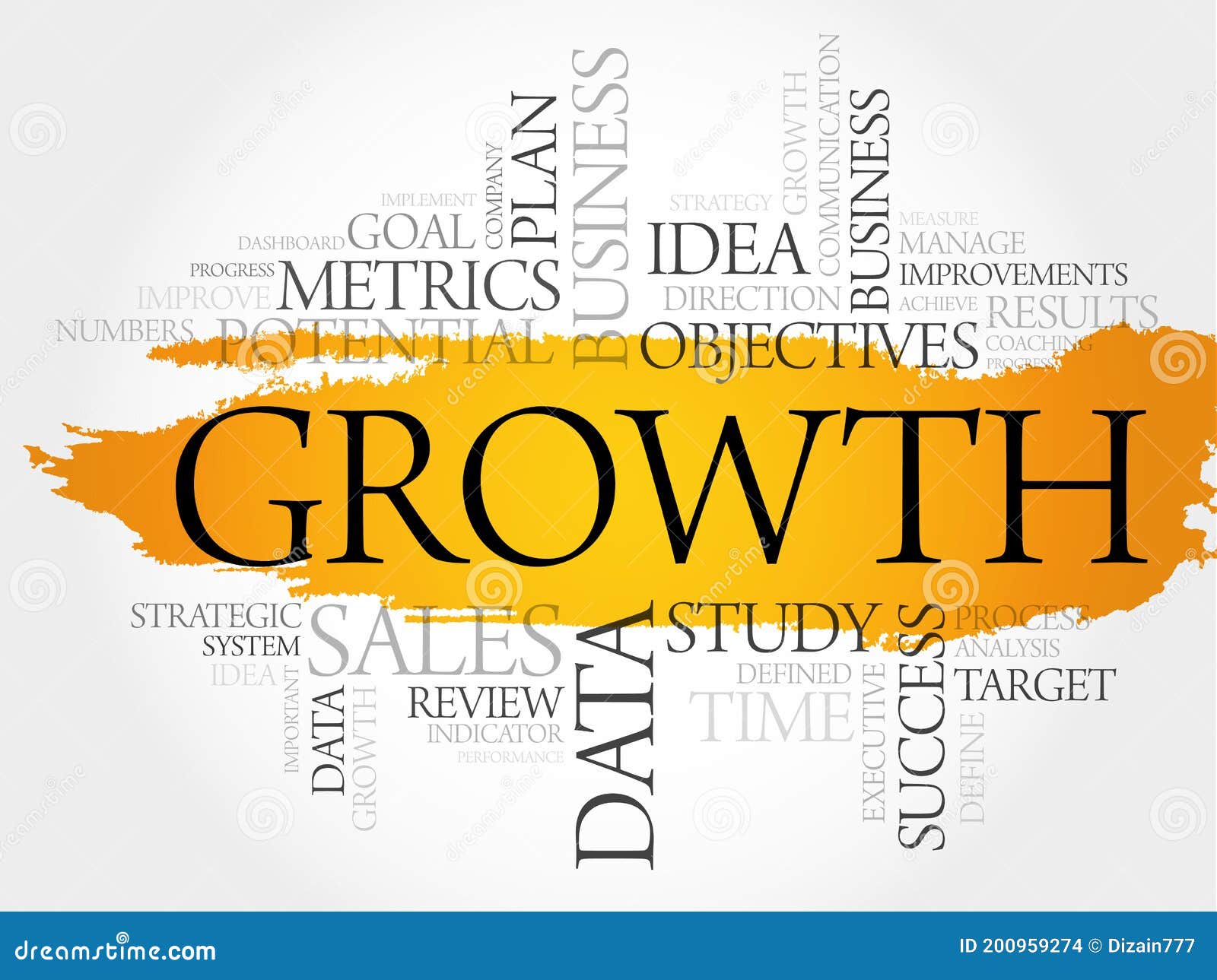 Growth word cloud stock illustration. Illustration of business - 200959274