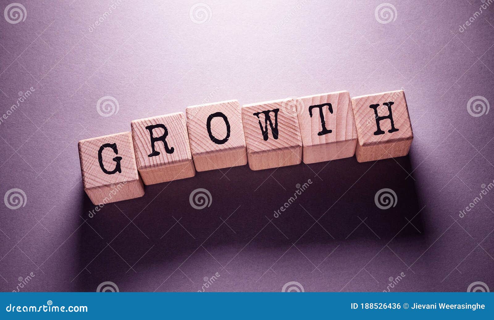 Growth Word with Wooden Cubes Stock Photo - Image of economy ...