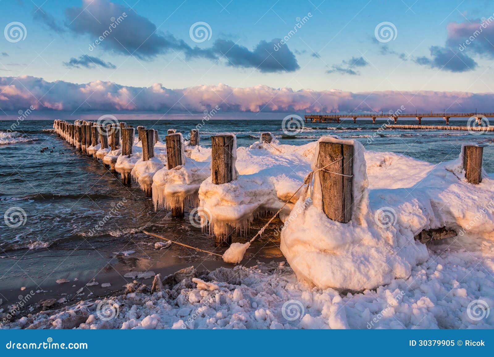 Groyne stock image. Image of shore, baltic, zingst, water - 30379905