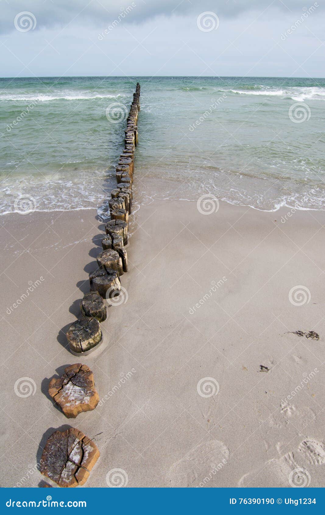 Groyne in Zingst, Darss, Germany Stock Photo - Image of water, pile ...