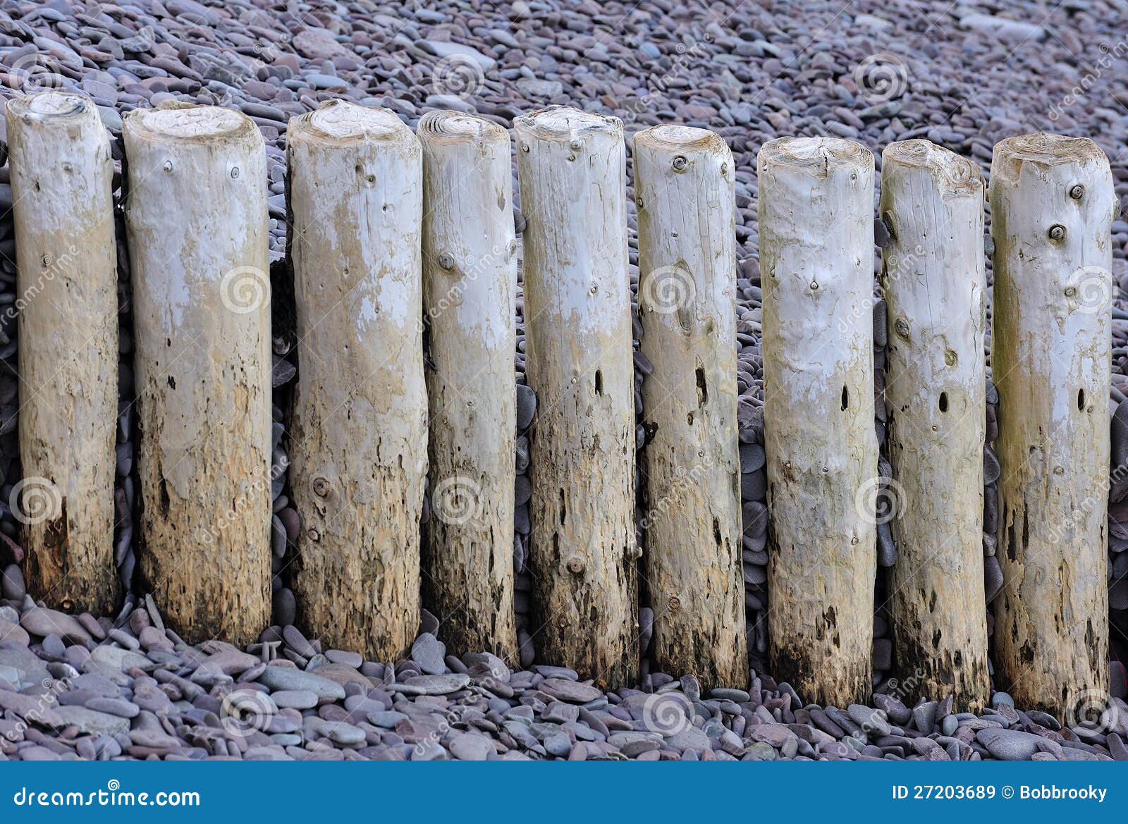 Groynes and pebbles stock image. Image of upended, detail - 27203689